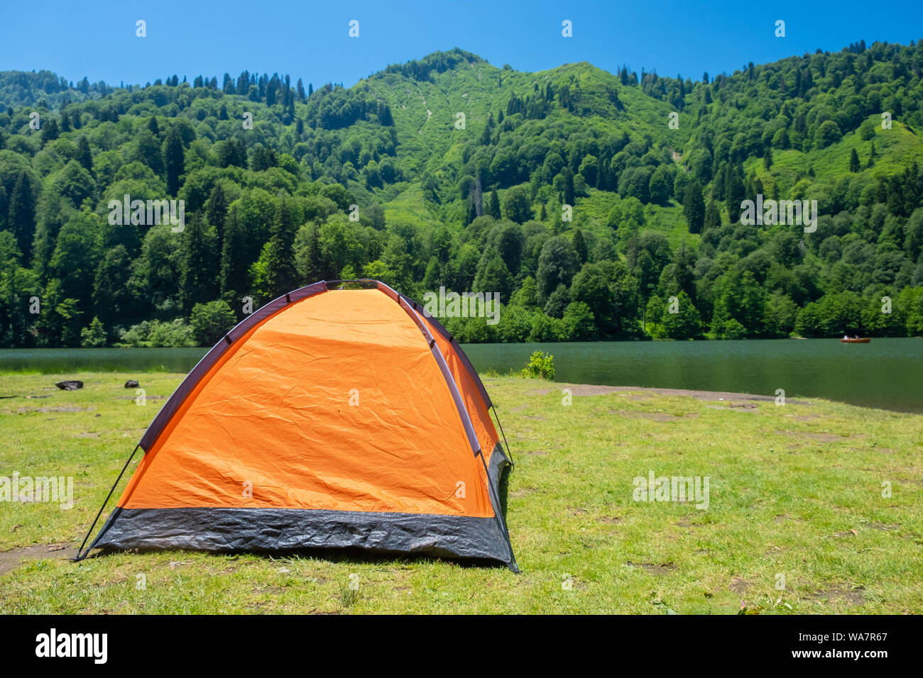 Scenic camping pitch hi-res stock photography and images - Alamy