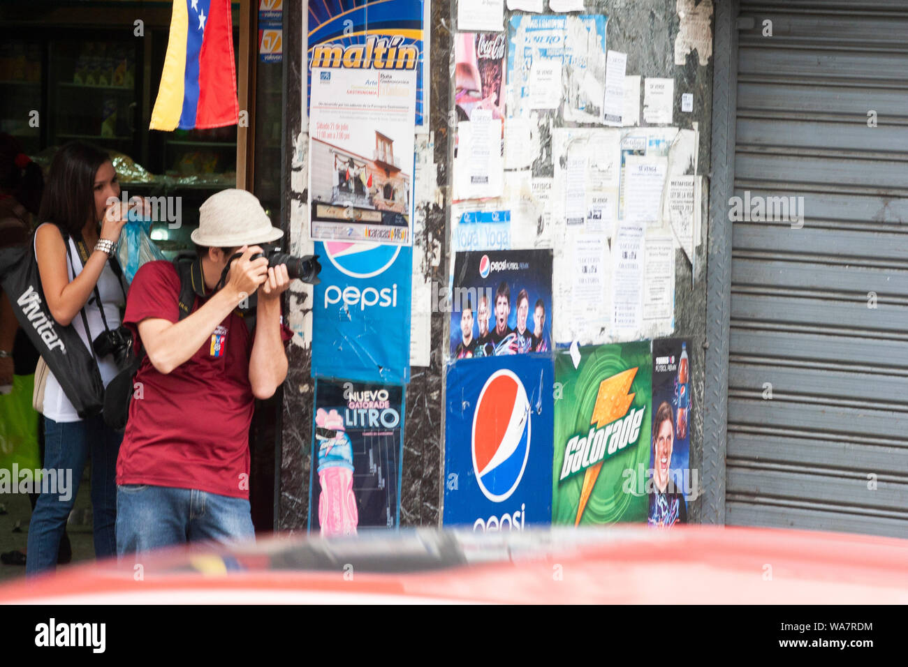 Caracas,Venezuela. Group of photographers taking street photos, in the ...