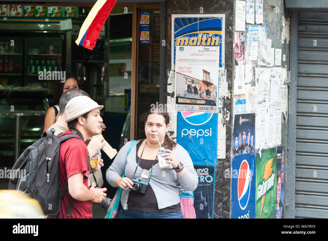 Caracas,Venezuela. Group of photographers taking street photos, in the ...