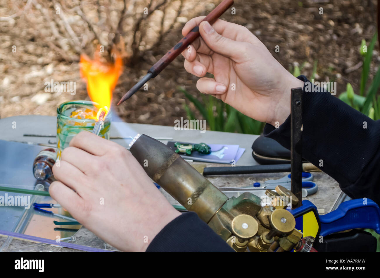 Glassblowing torch hi-res stock photography and images - Alamy