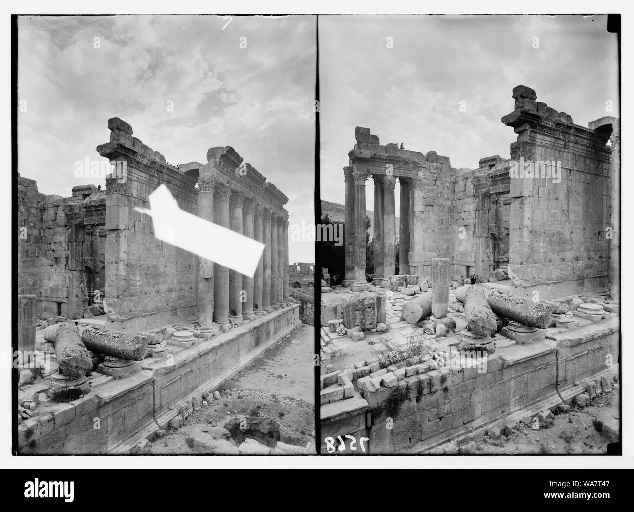 Baalbek. Temple of Bacchus from N.E.; [Another view of the Temple of ...
