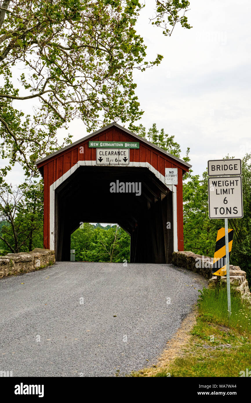 New Germantown Covered Bridge, Lower Buck Ridge Road, Jackson Township ...