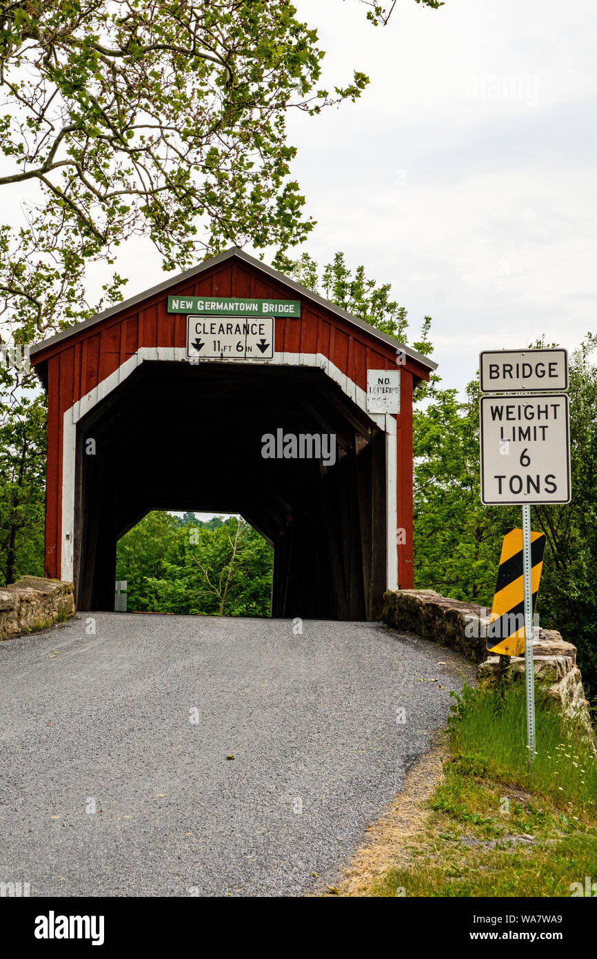 New Germantown Covered Bridge, Lower Buck Ridge Road, Jackson Township ...