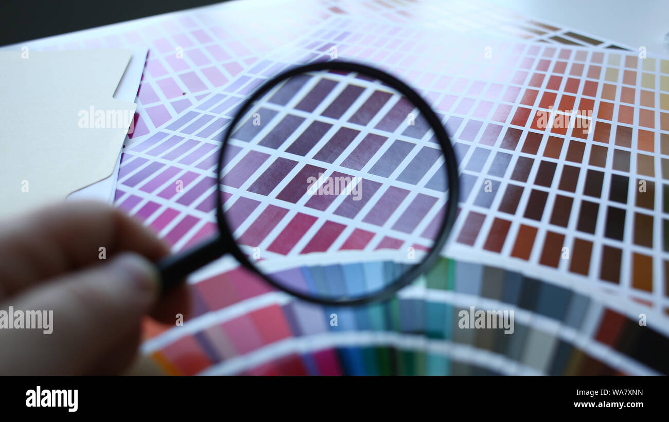 Color print of pantone statistics offset Stock Photo - Alamy