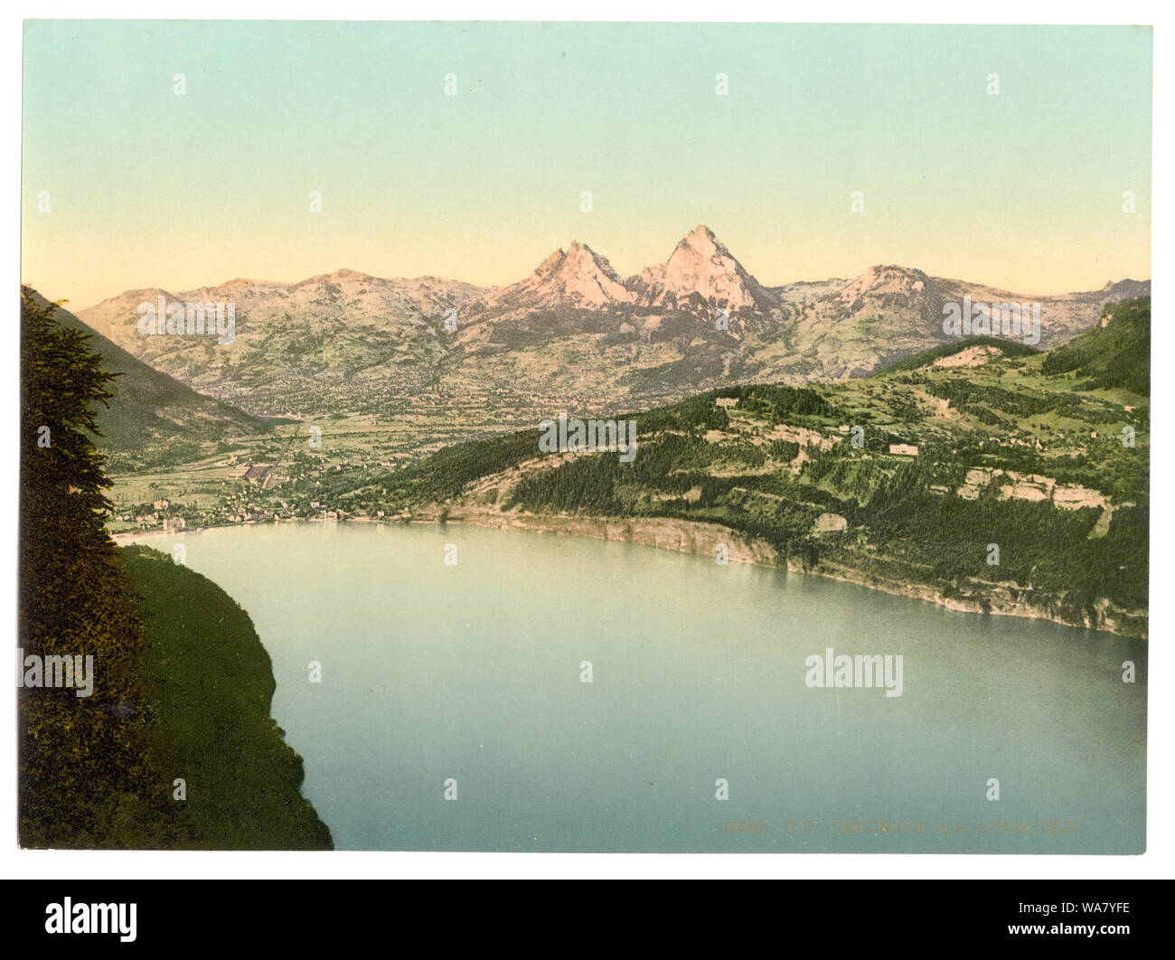 Brunnen and the Axenstein, Lake Lucerne, Switzerland; Forms part of ...