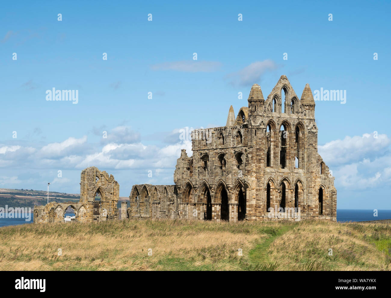 Whitby Abbey, a 13th century ruined Benedictine abbey in Whitby ...