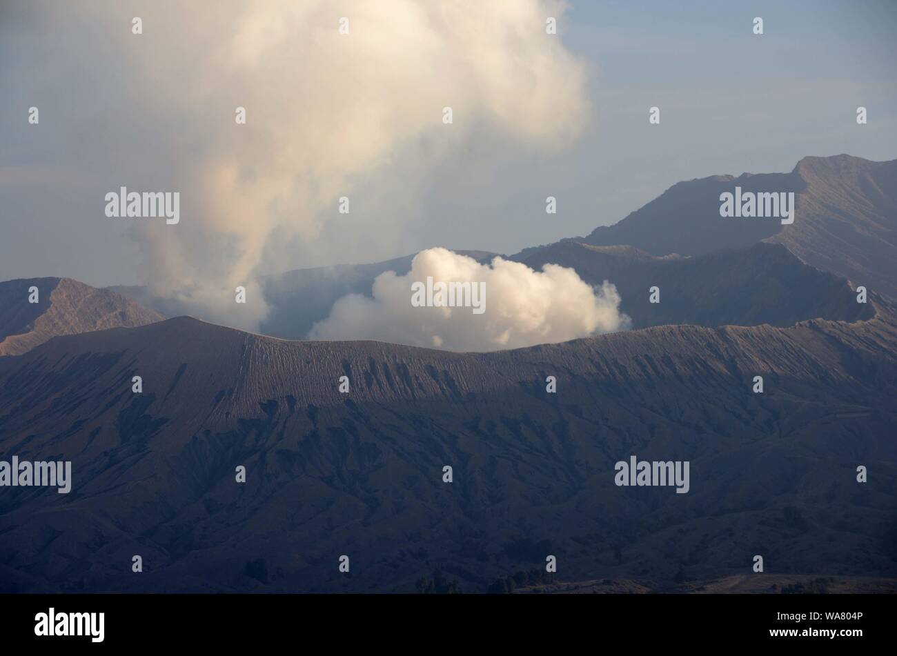 The Bromo volcano and the Tengger caldera on the Java island in ...