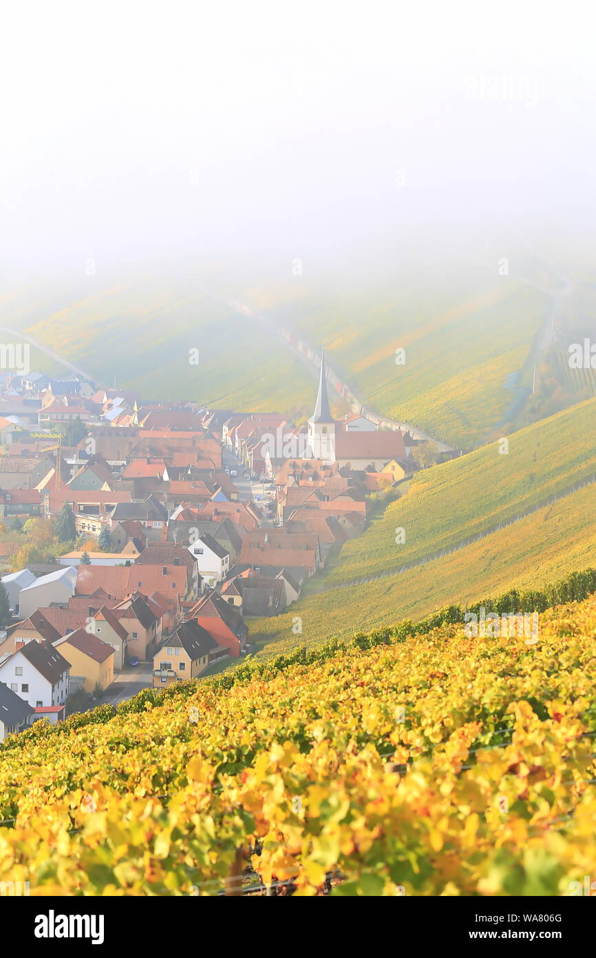 volkach is a well-known wine-growing region in Germany, Bavaria ...