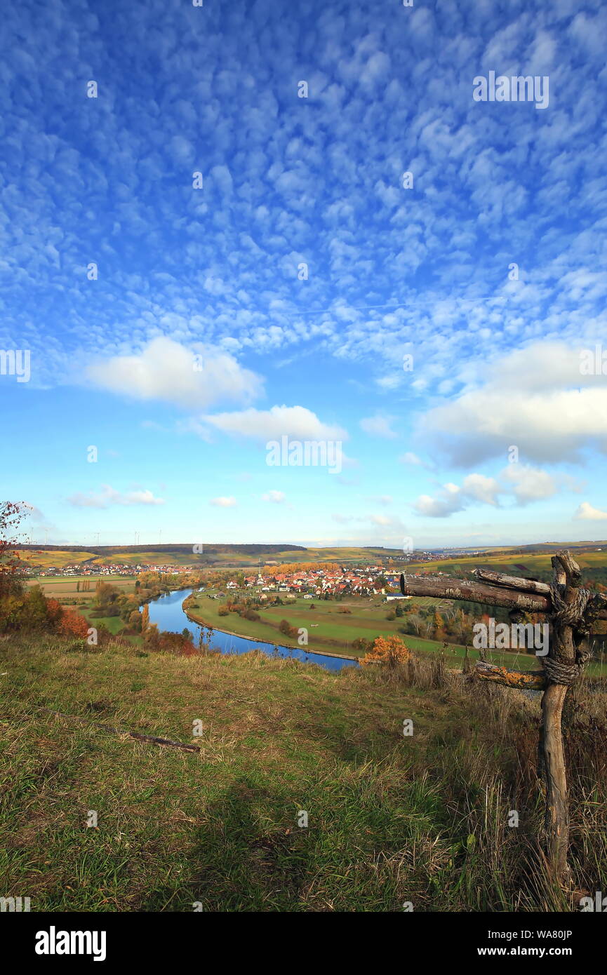 volkach is a well-known wine-growing region in Germany, Bavaria ...