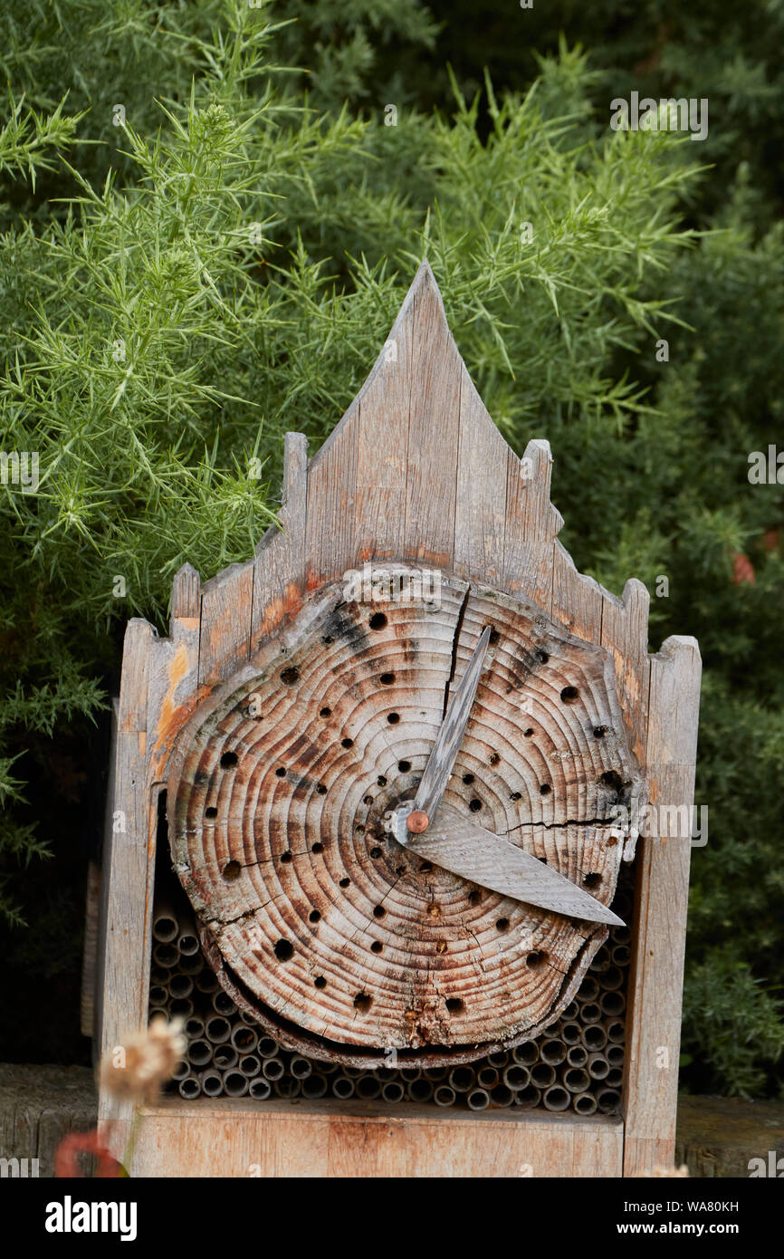 Bug boxes in garden setting, London, England, United Kingdom, Europe ...