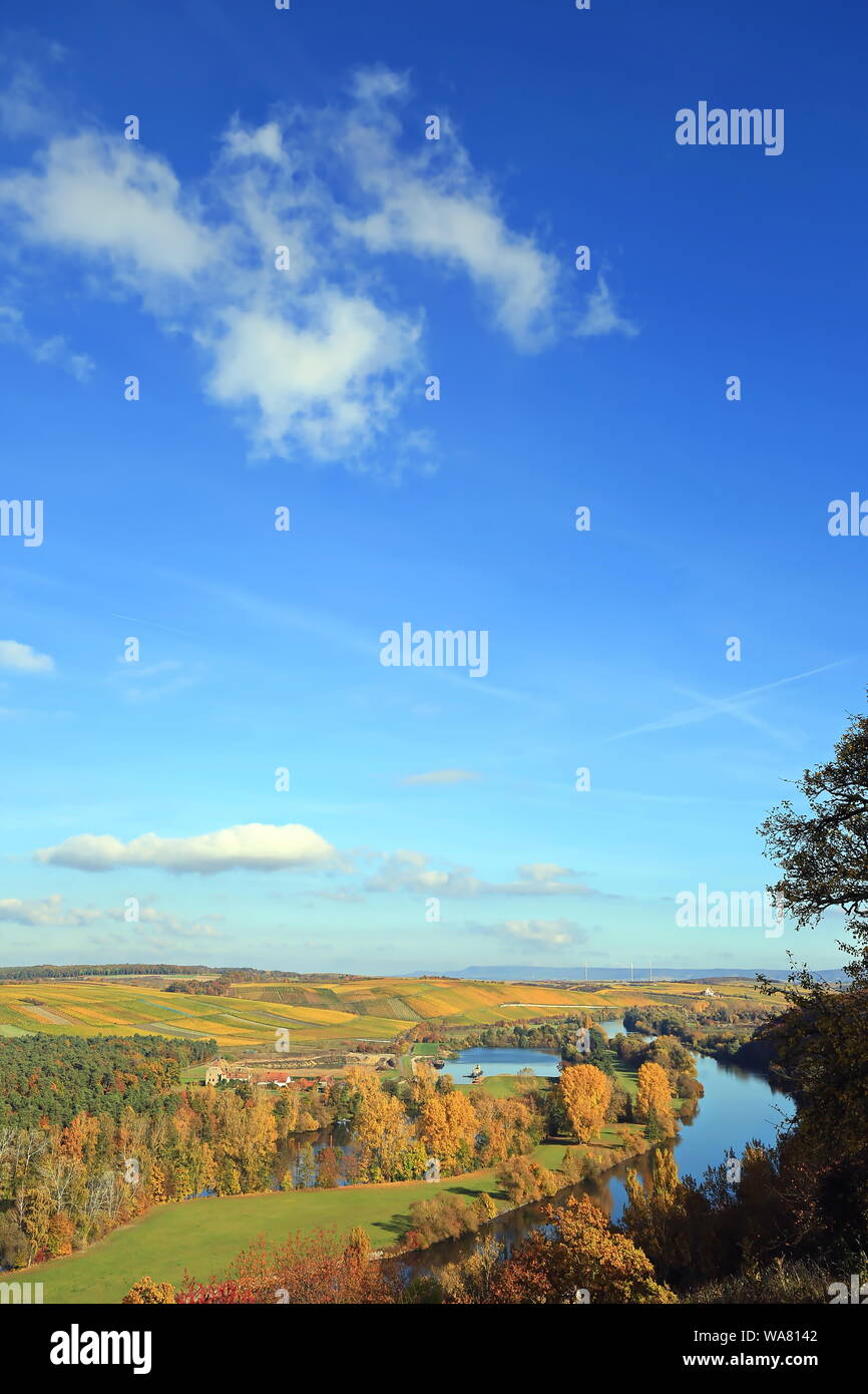 volkach is a well-known wine-growing region in Germany, Bavaria ...