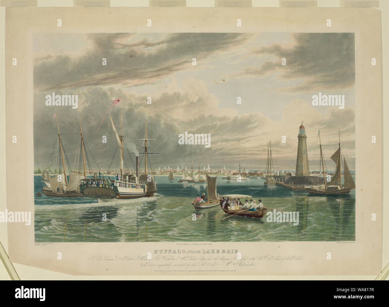 Buffalo, from Lake Erie Stock Photo - Alamy