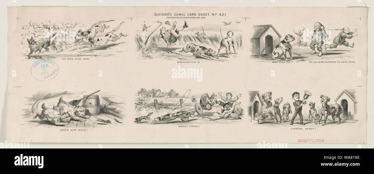 Bufford's comic card sheet no. 421 Stock Photo - Alamy