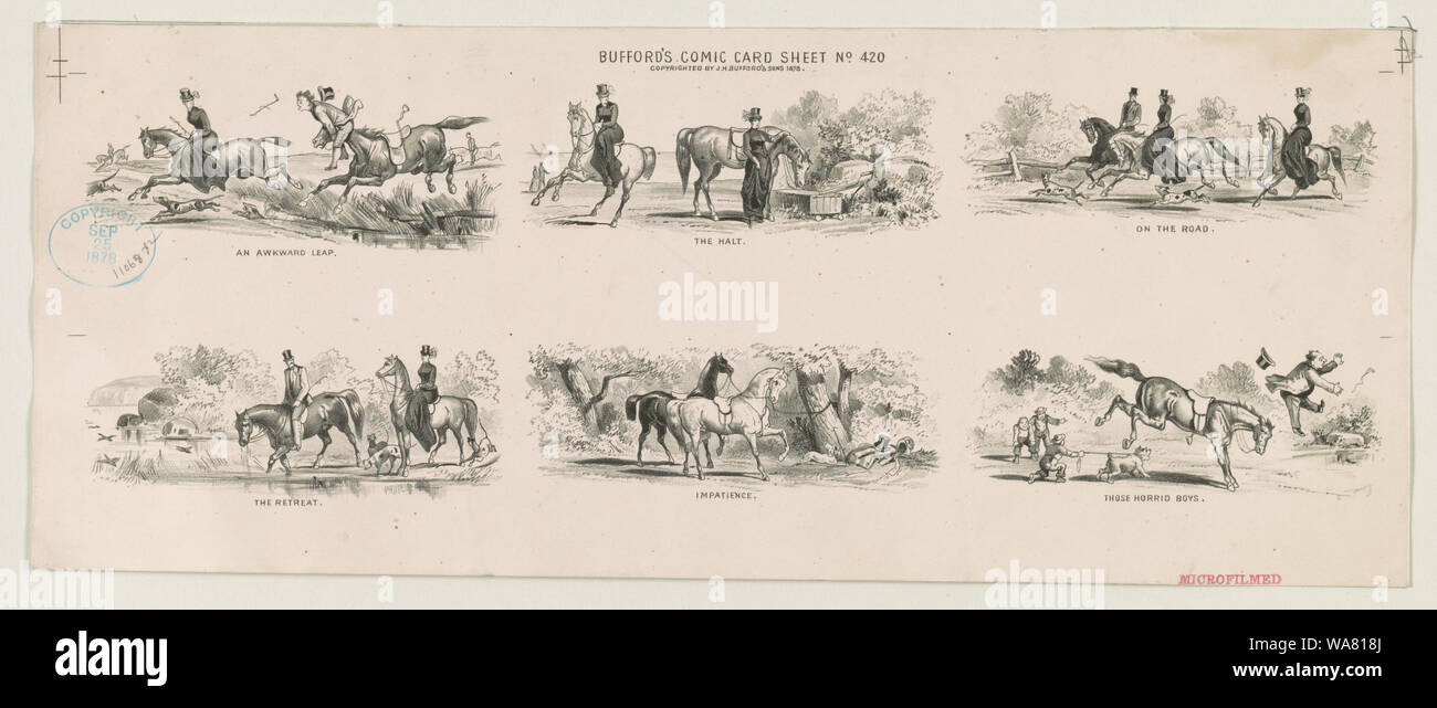 Bufford's comic card sheet no. 420 Stock Photo - Alamy