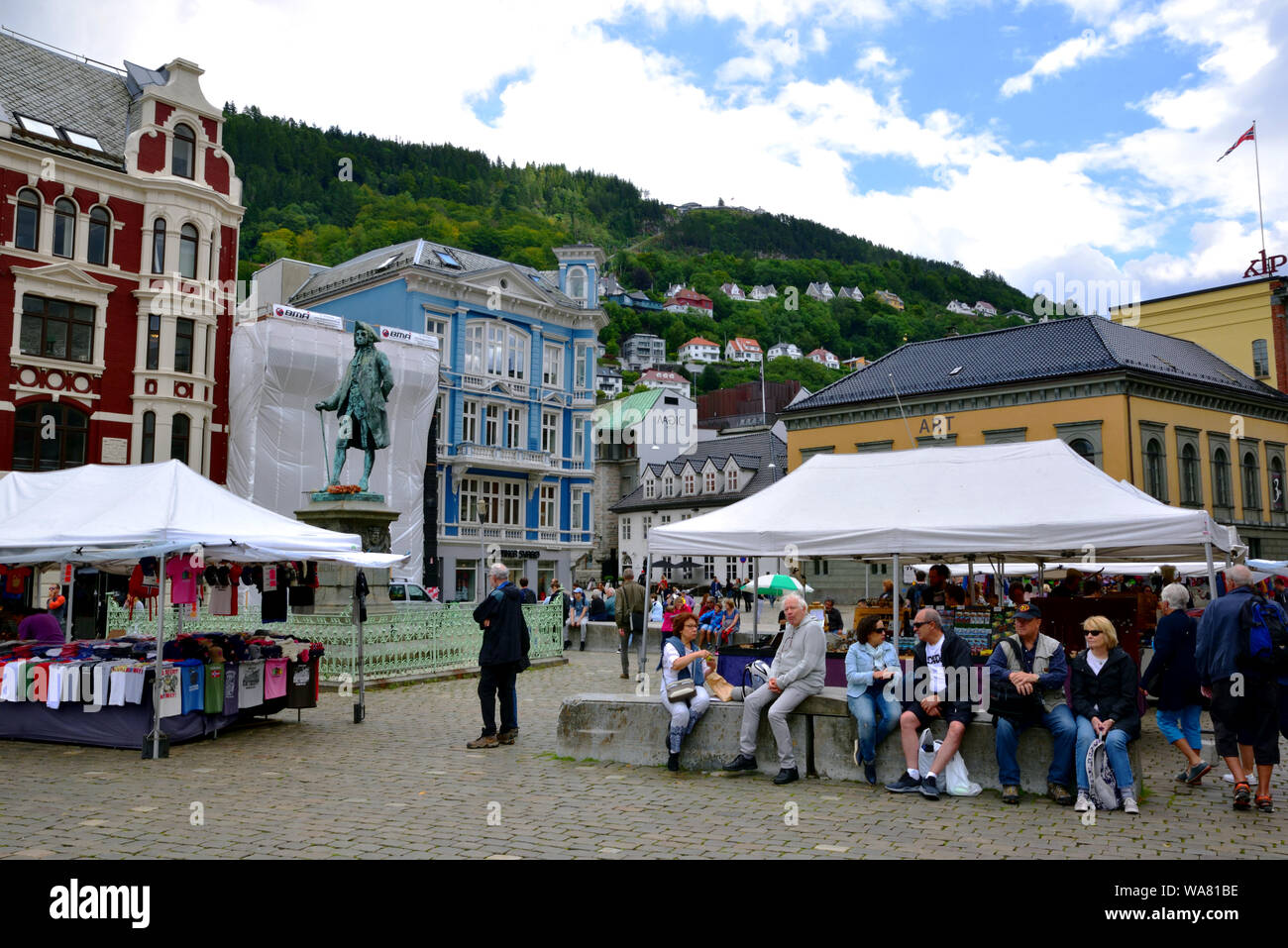 A market square in Bergen, Norway Stock Photo - Alamy