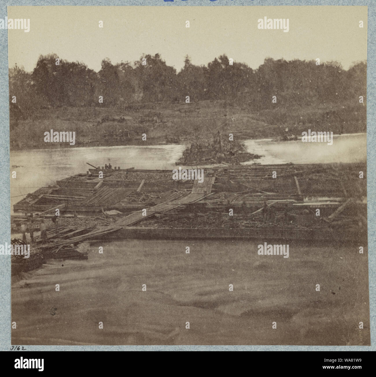 Building the Red River Dam Stock Photo - Alamy