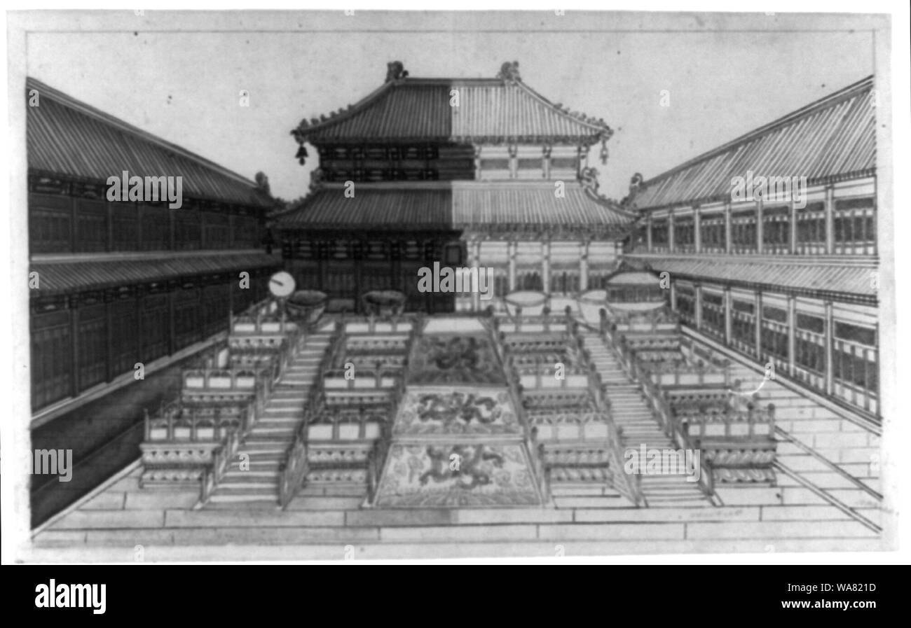 Buildings inside the imperial palace compound in Beijing, China ...