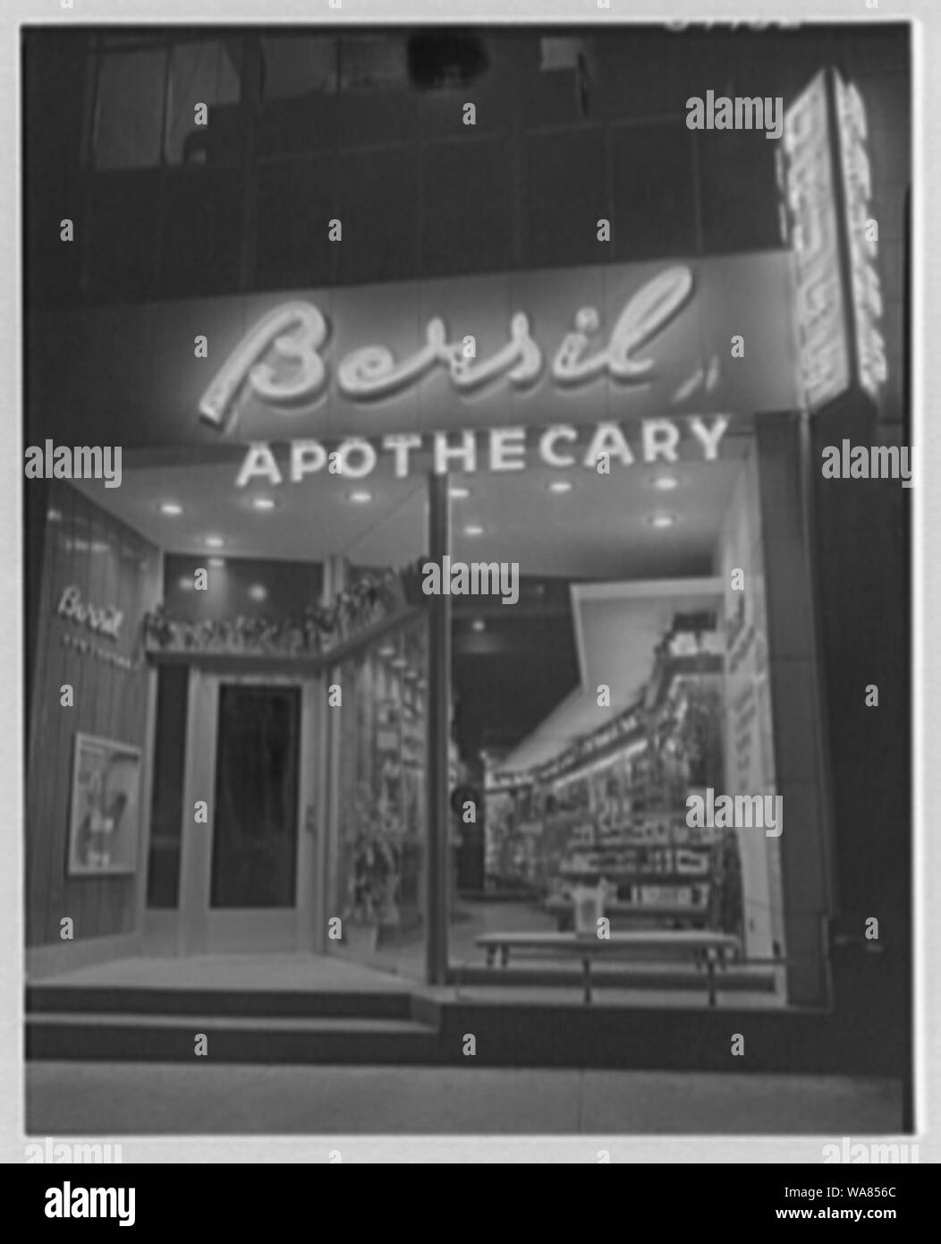 Bursil Apothecary, business at 175 W. 72nd St., New York Stock Photo ...