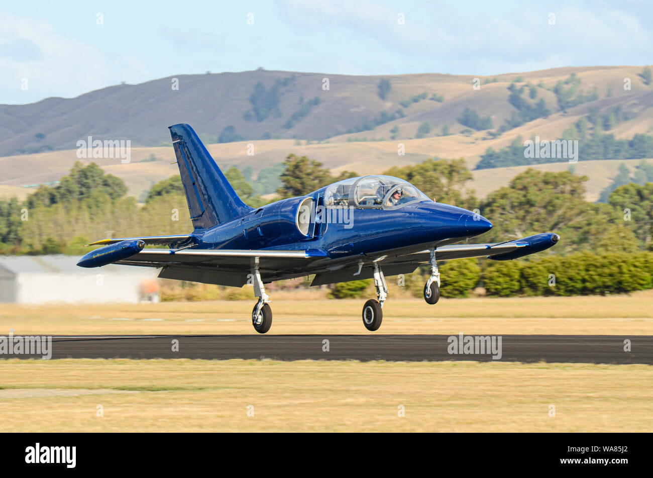 Aero L-39 Albatros jet trainer plane at Wings over Wairarapa airshow ...