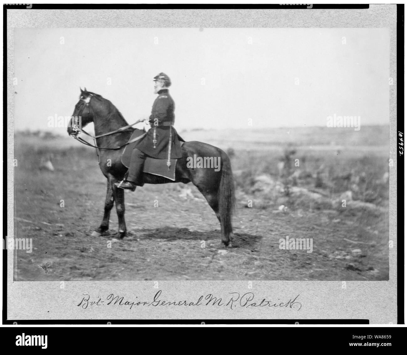 Bv't Major General M.R. Patrick, full-length portrait, on horseback ...