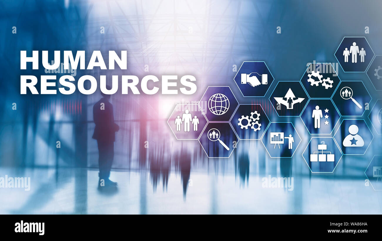 Human Resources HR management concept. Human resources pool, customer ...