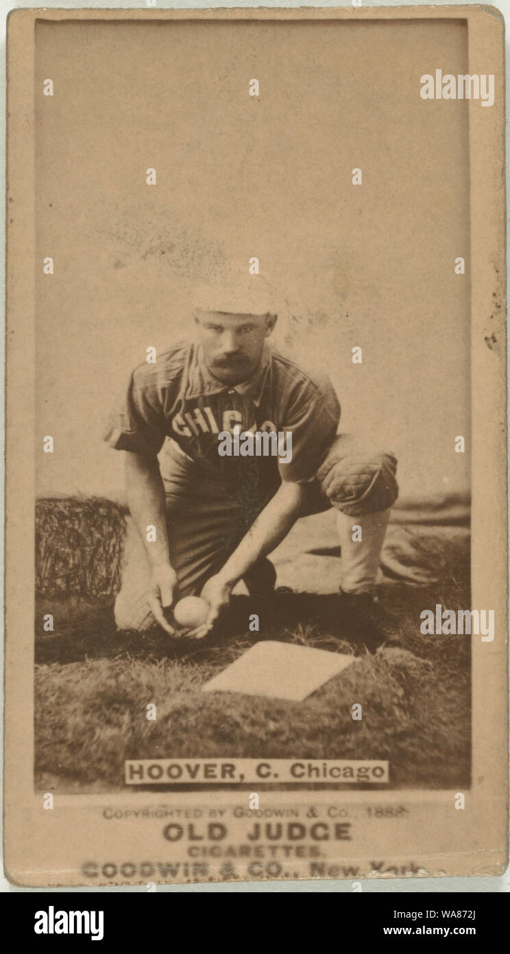 C. Hoover, Chicago White Stockings, baseball card portrait Stock Photo ...