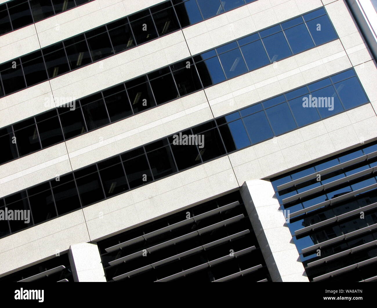 Abstract View of High Rise City Buildings Stock Photo - Alamy