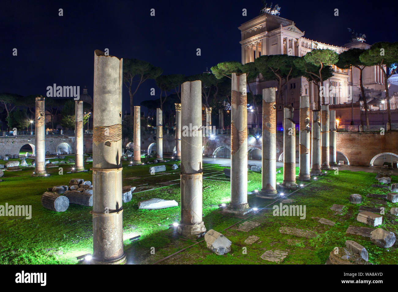 Ancient Forum of Caesar in Rome Stock Photo - Alamy