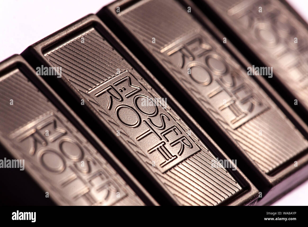 Moser Roth dark chocolate sold exclusively by Aldi Stock Photo - Alamy