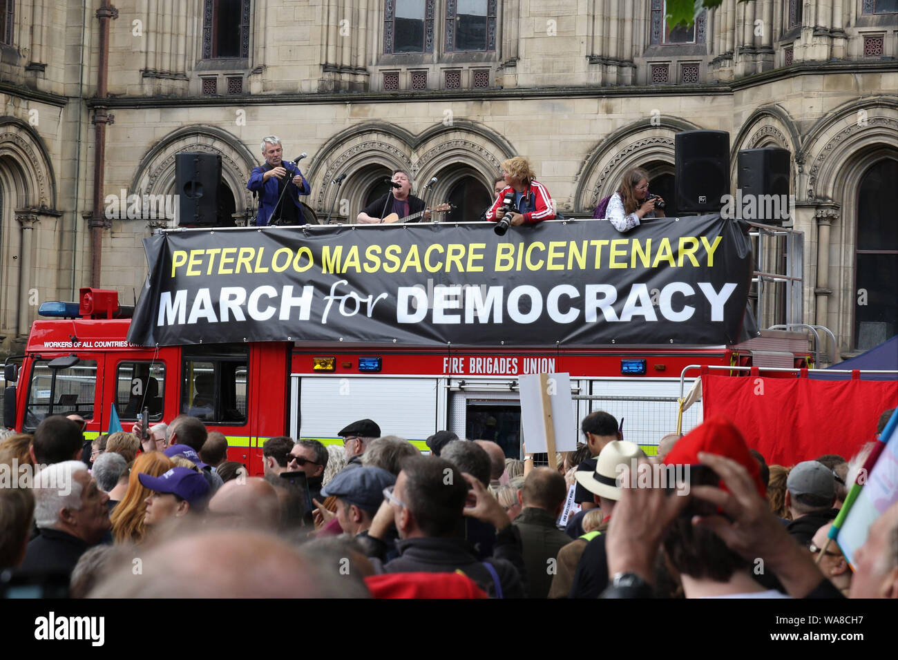 Trade Union's gather together to march the same route to Manchester ...