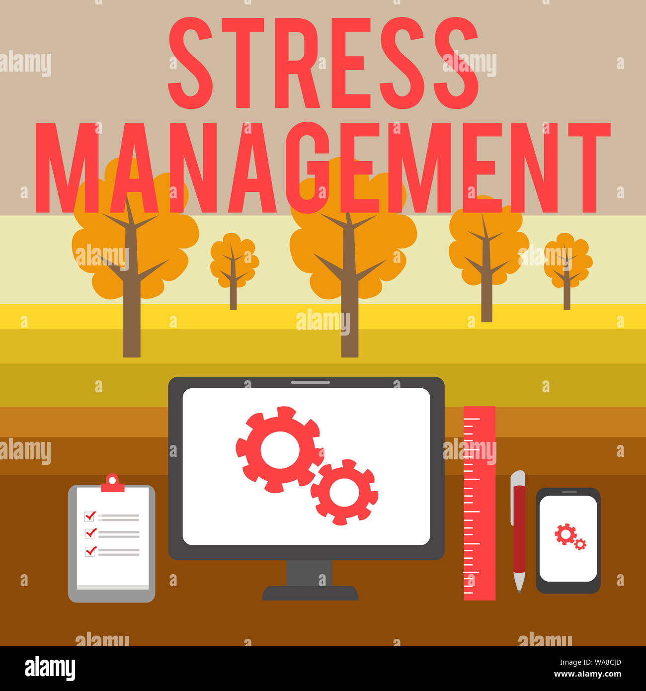 Conceptual hand writing showing Stress Management. Concept meaning ...