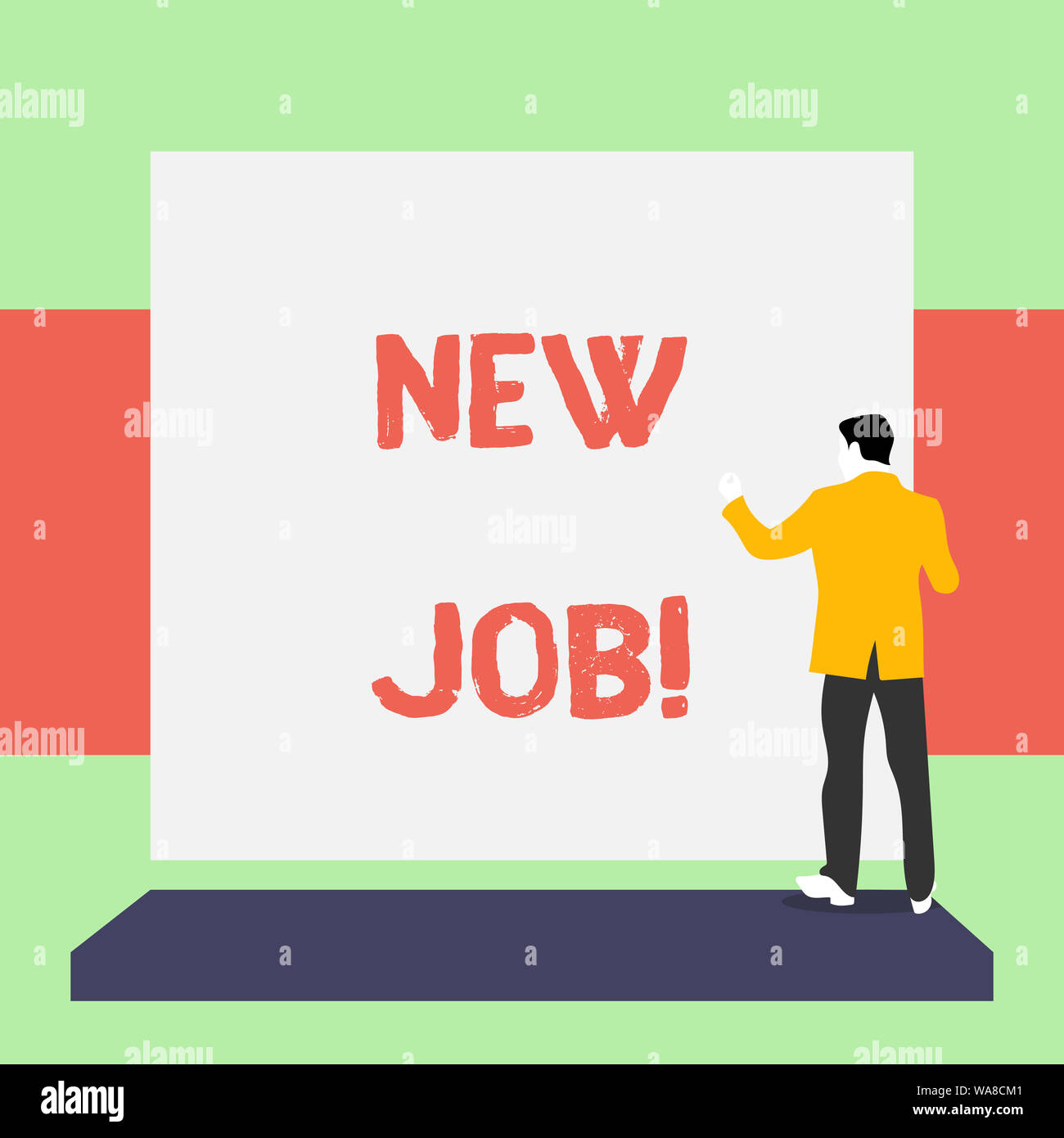 Handwriting text writing New Job. Conceptual photo recently having paid ...