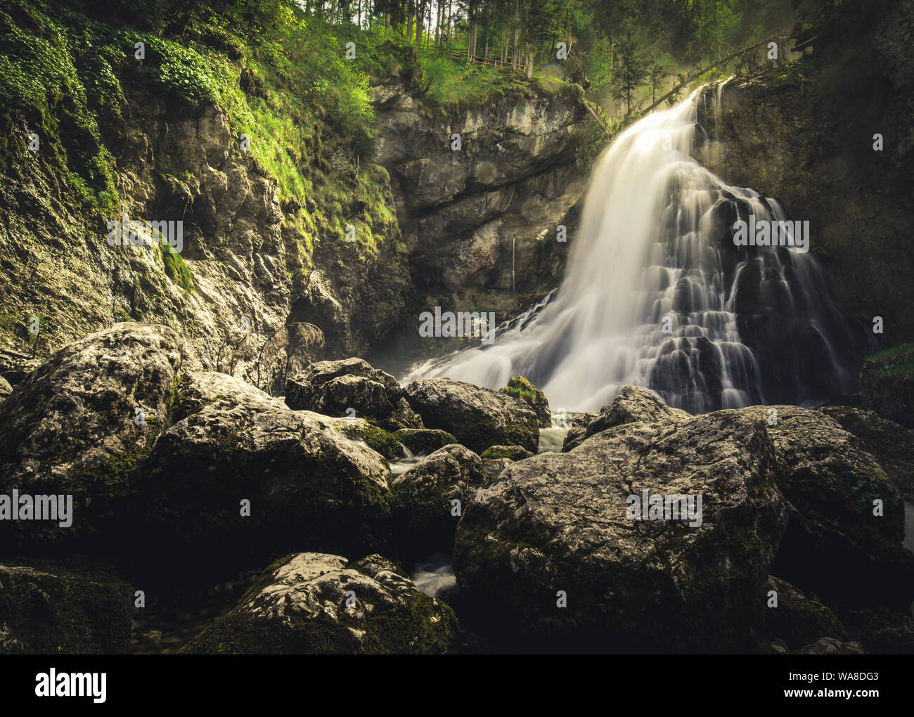 Gollinger Waterfall in Golling an der Salzach near Salzburg, Austria ...