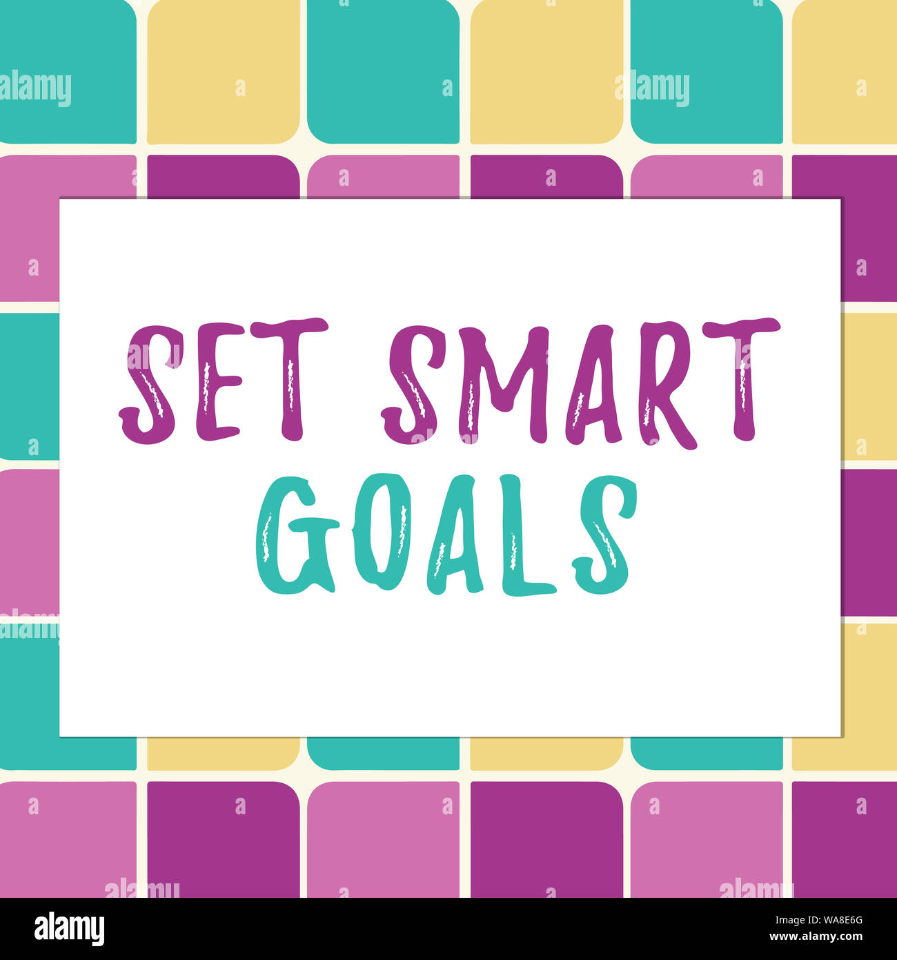 Writing note showing Set Smart Goals. Business concept for giving ...