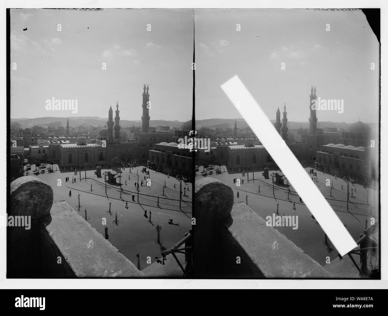 Cairo and district, Egypt. Mosque of el-Azhar. General view, looking ...