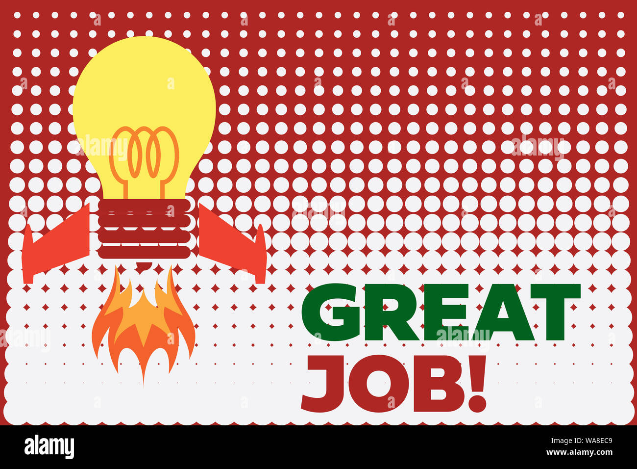 Text sign showing Great Job. Business photo showcasing used praising ...