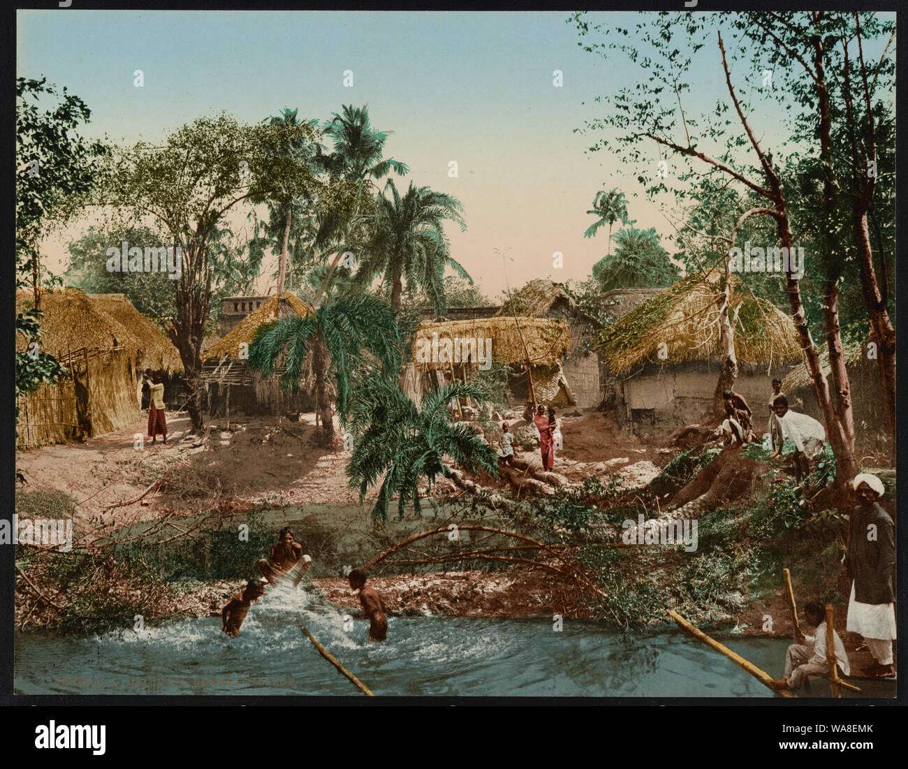 Calcutta. Bengal village Stock Photo - Alamy