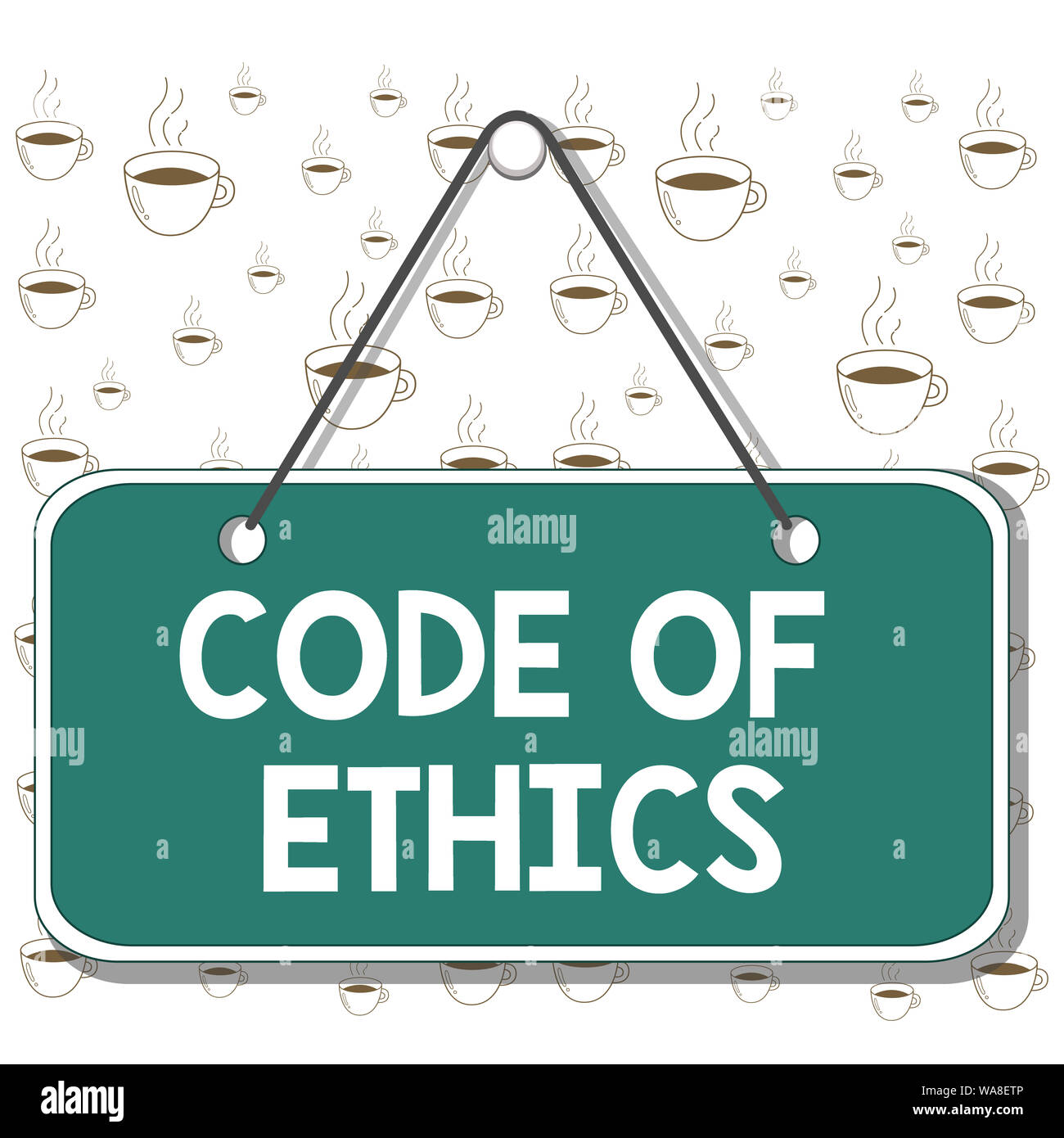 Writing note showing Code Of Ethics. Business concept for basic guide ...
