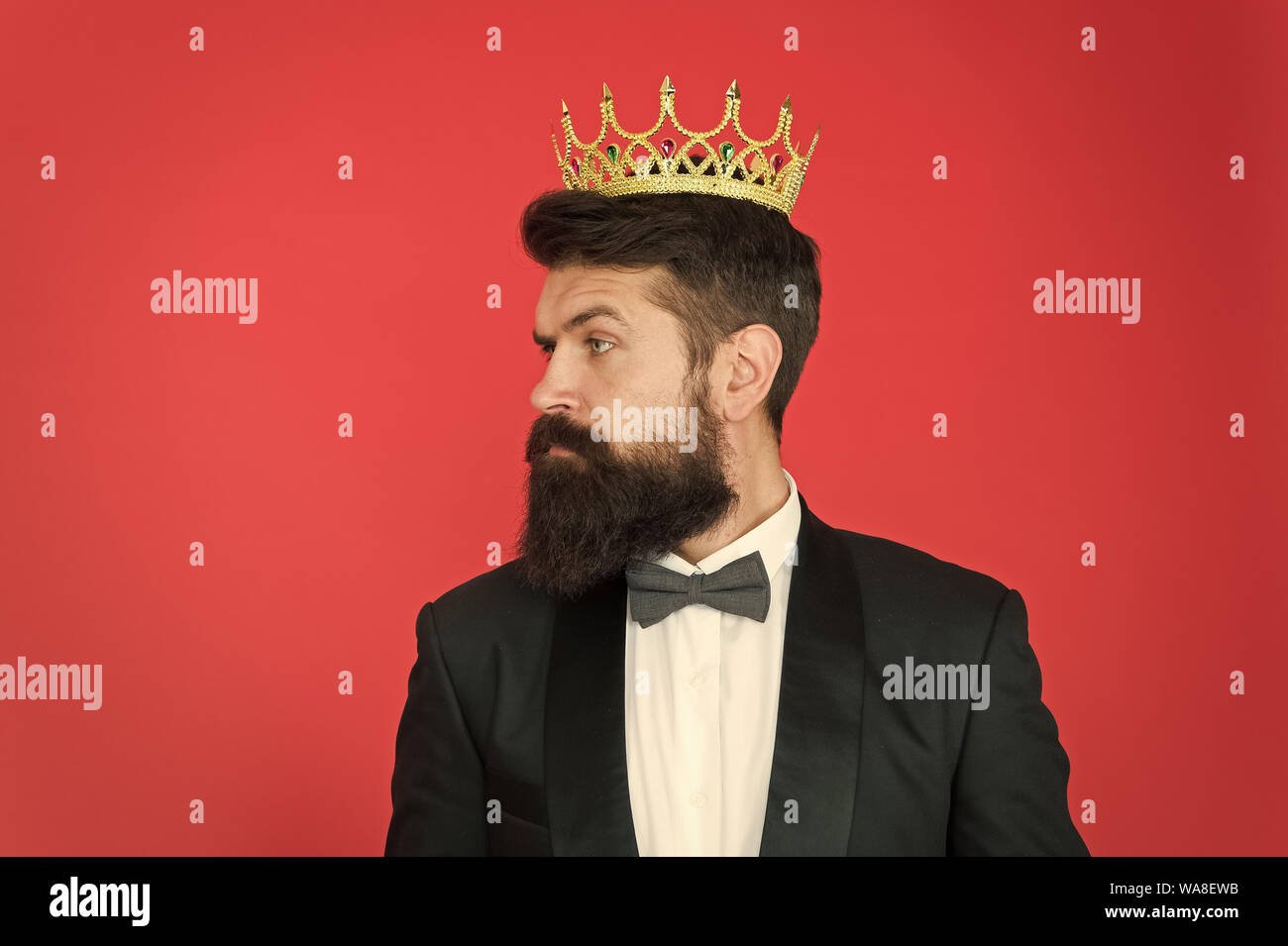 vip. Big boss. Formal event. King crown. Formal wear male fashion ...