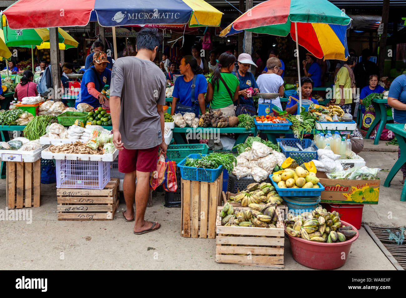 El Nido Street Market, El Nido, Palawan, The Philippines Stock Photo ...