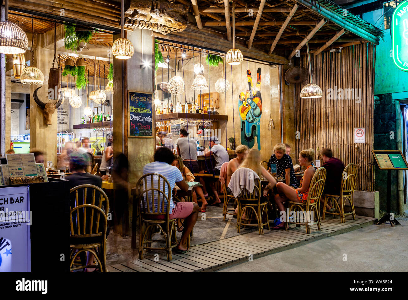 A Popular Cafe/Restaurant In El Nido, Palawan Island, The Philippines ...
