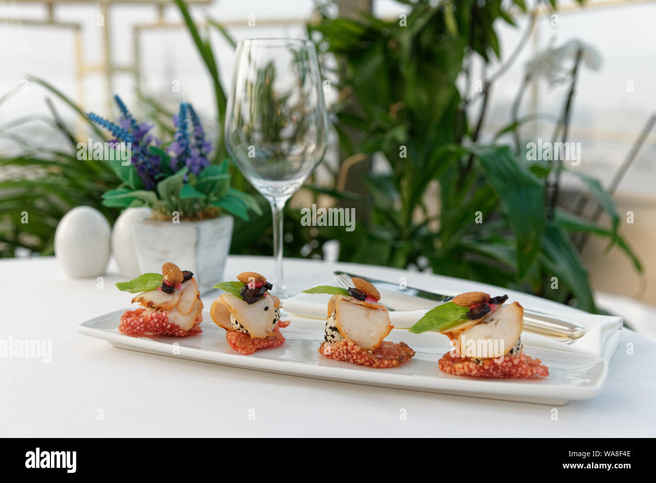 Tapioca cheese on red plate hi-res stock photography and images - Alamy