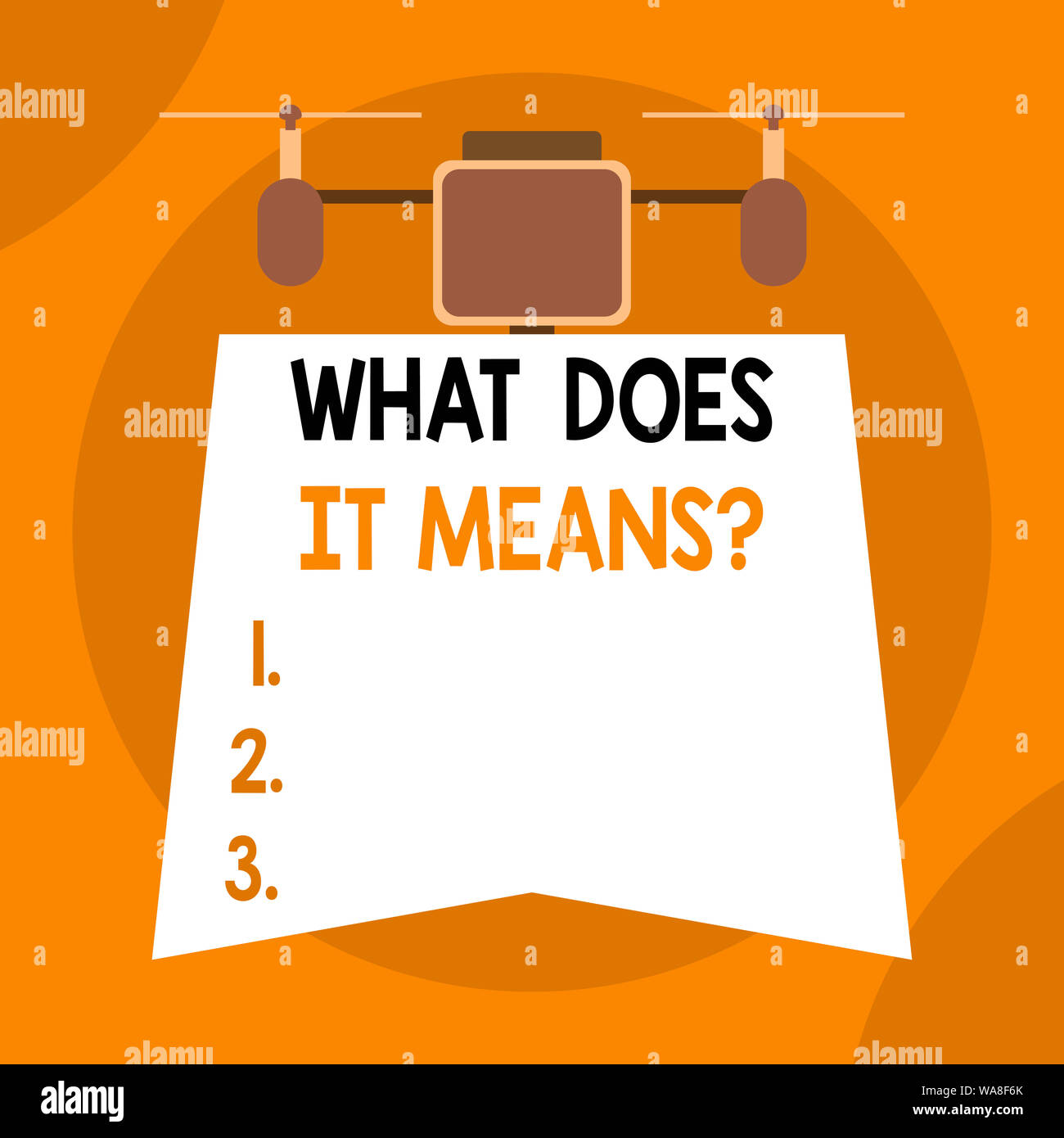 Writing note showing What Does It Means Question. Business concept for ...