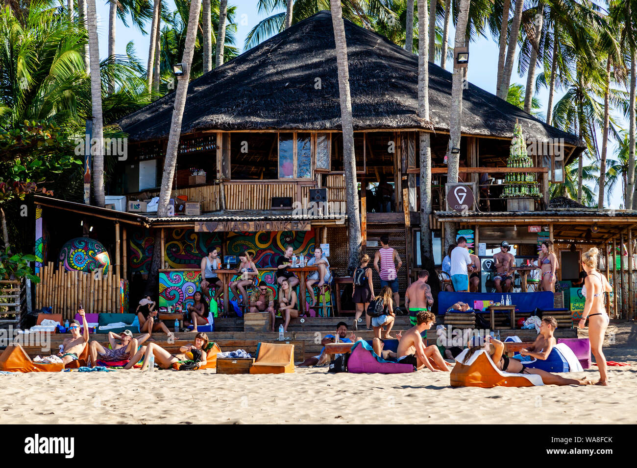 A Beachfront Cafe, Nacpan Beach, El Nido, Palawan Island, The ...