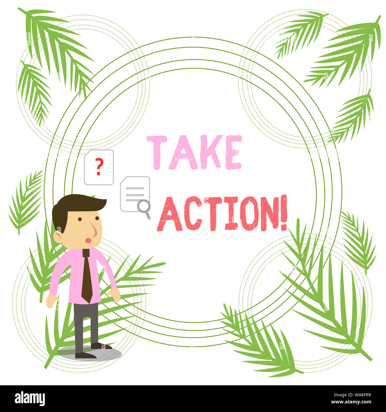 Writing note showing Take Action. Business concept for do something ...