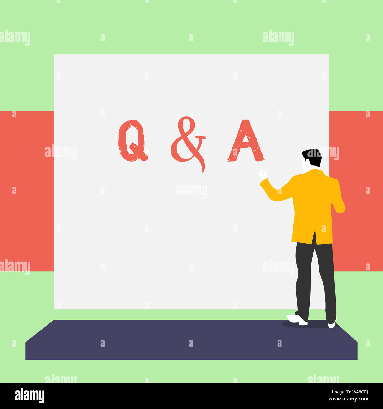 Handwriting text writing Q And A Question. Conceptual photo in which ...