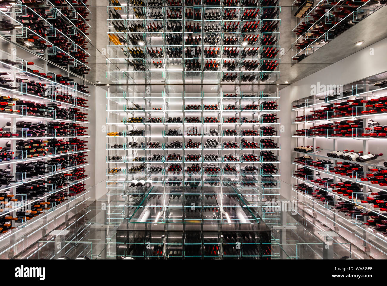 Modern wine cellar Stock Photo - Alamy