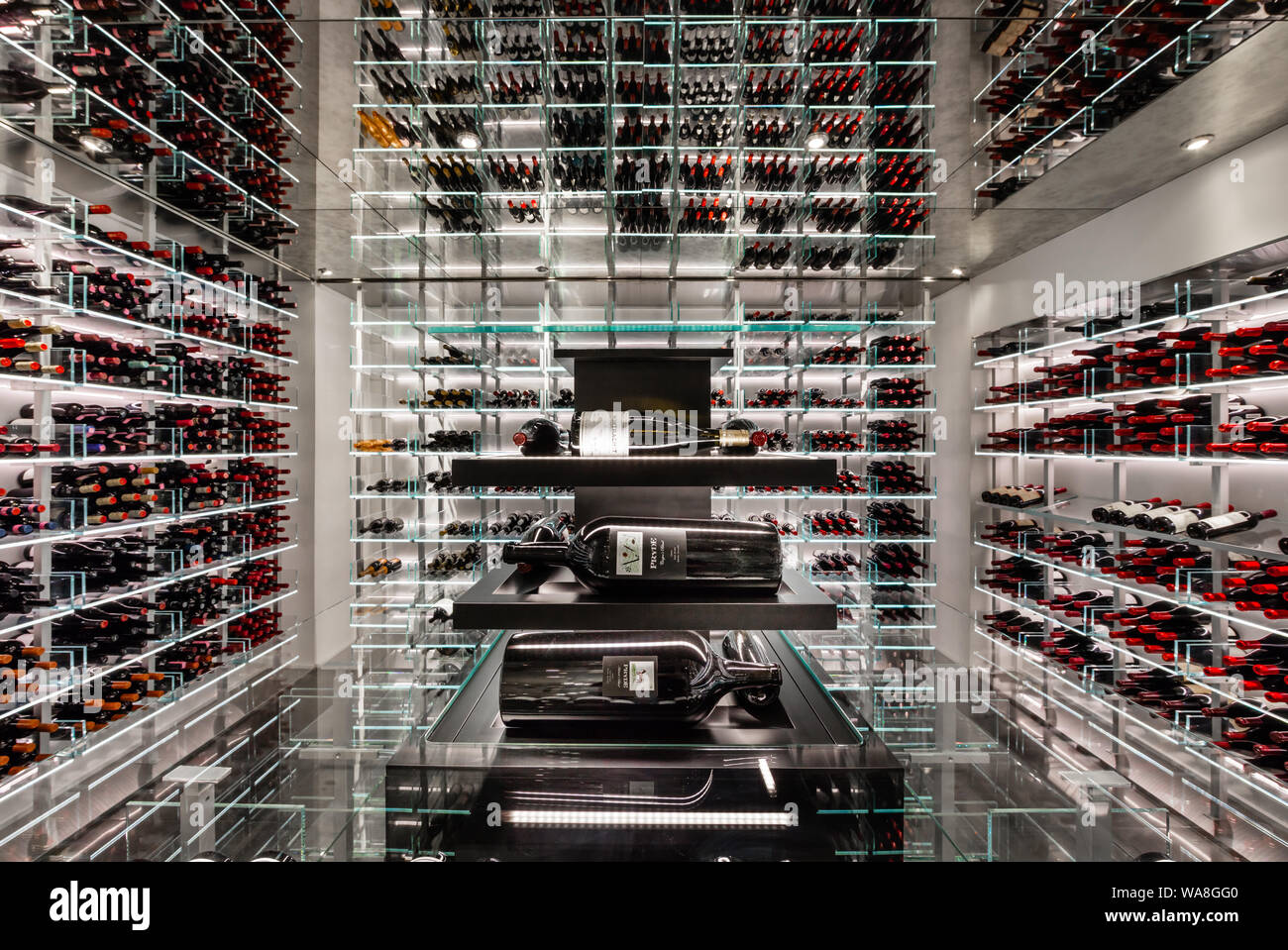 Modern wine cellar Stock Photo - Alamy