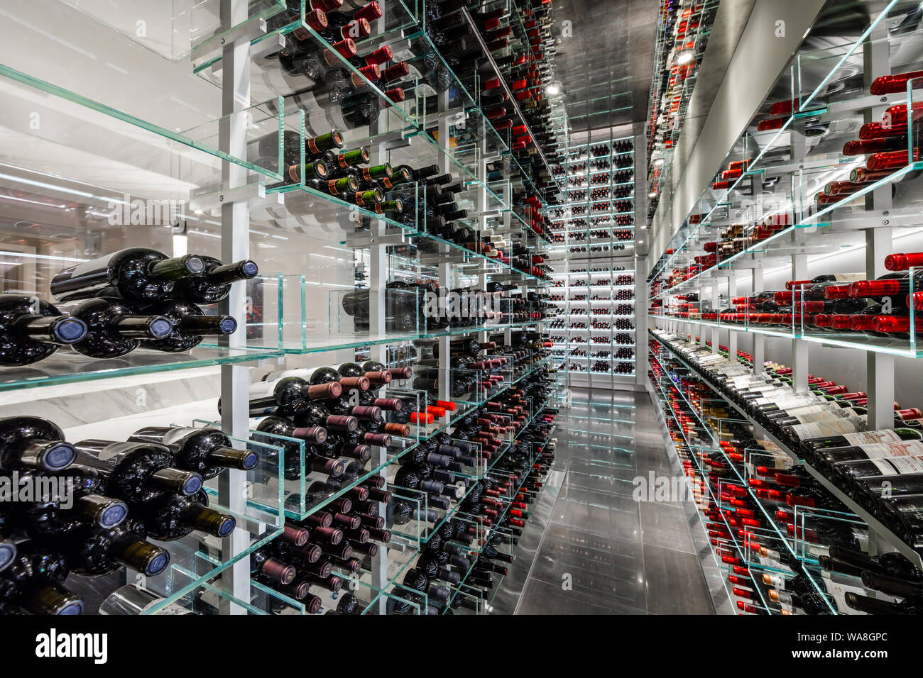 Modern wine cellar Stock Photo - Alamy