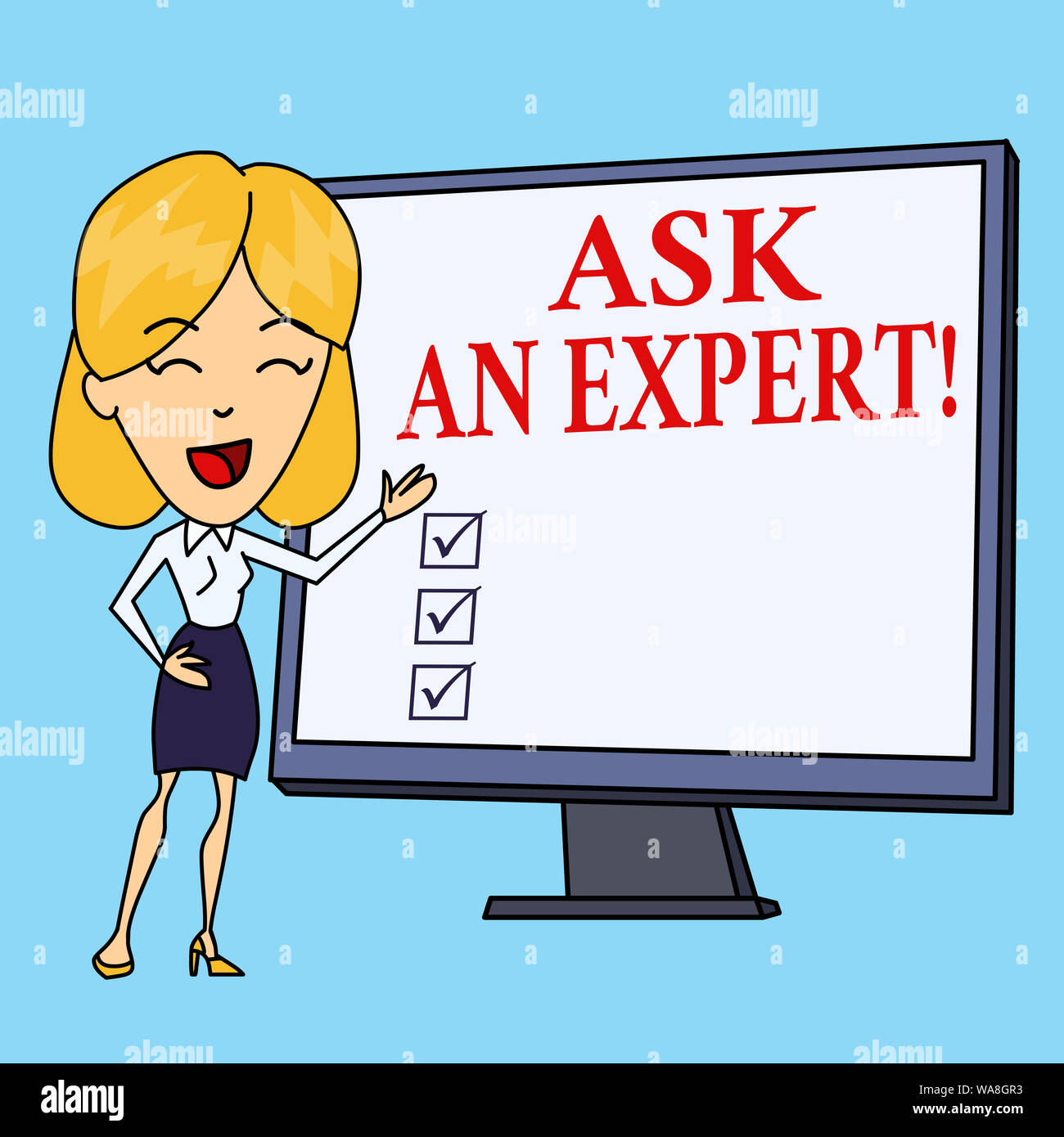 Writing note showing Ask An Expert. Business concept for confirmation ...